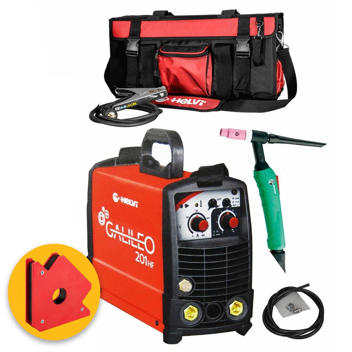 Helvi Galileo TIG 201 HF - Saldatrice inverter multifunzione MMA e TIG ...